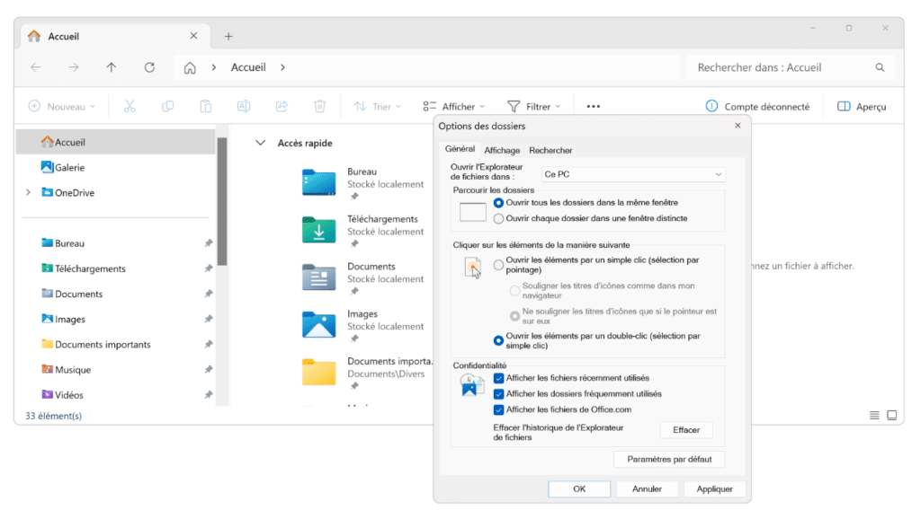 Comment configurer l'Explorateur pour s’ouvrir sur "Ce PC"